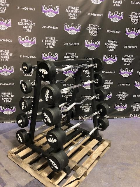 Buy BRAND NEW Empire Rubber Fixed EZ Curl Bar Set 20-110 lbs. in 10's w ...
