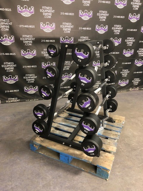 Buy BRAND NEW Empire Rubber Fixed EZ Curl Bar Set 20-110 lbs. in 10’s w ...