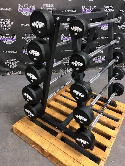 Buy BRAND NEW Empire Rubber Covered Fixed Straight Bar Set 20-110 lbs ...