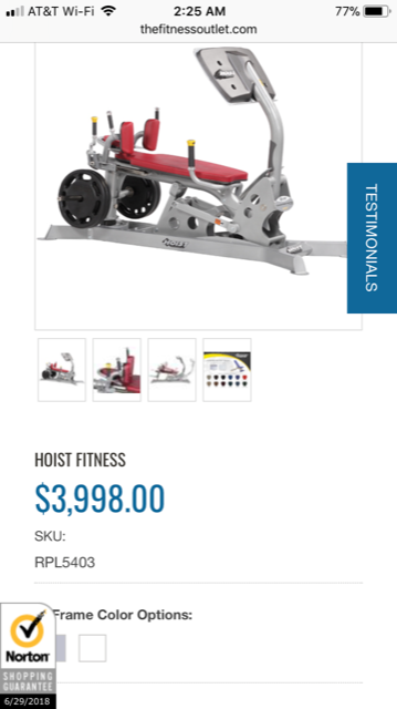 Buy Hoist Roc-It Plate Loaded Composite Leg Press Online | Fitness ...