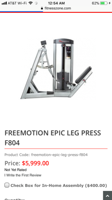 Buy FreeMotion Epic Seated Leg Press w/500 lb. Stack Online | Fitness ...