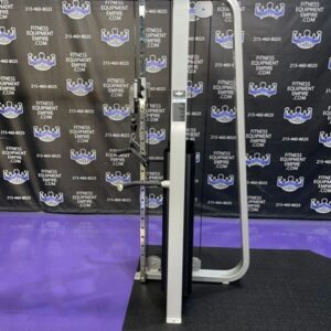 Cable crossover machine with dual adjustable pulleys