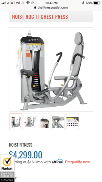 Buy Hoist Roc-It RS-1301 CHEST PRESS - Newest Model Online | Fitness ...