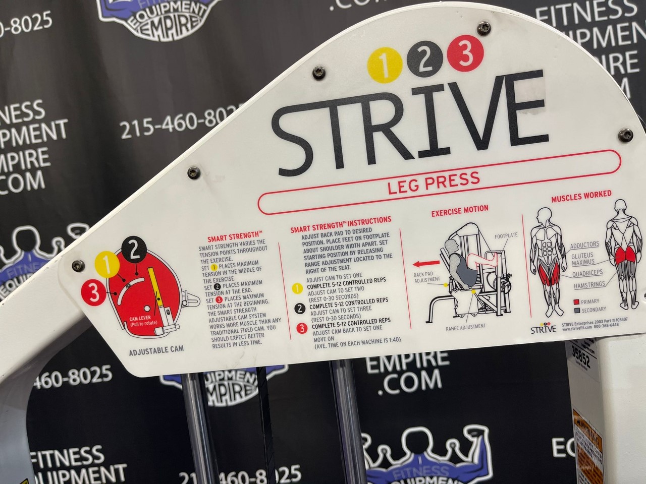 Buy Strive Prime Smart Strength Seated Leg Press w/505 lb. Stack ...