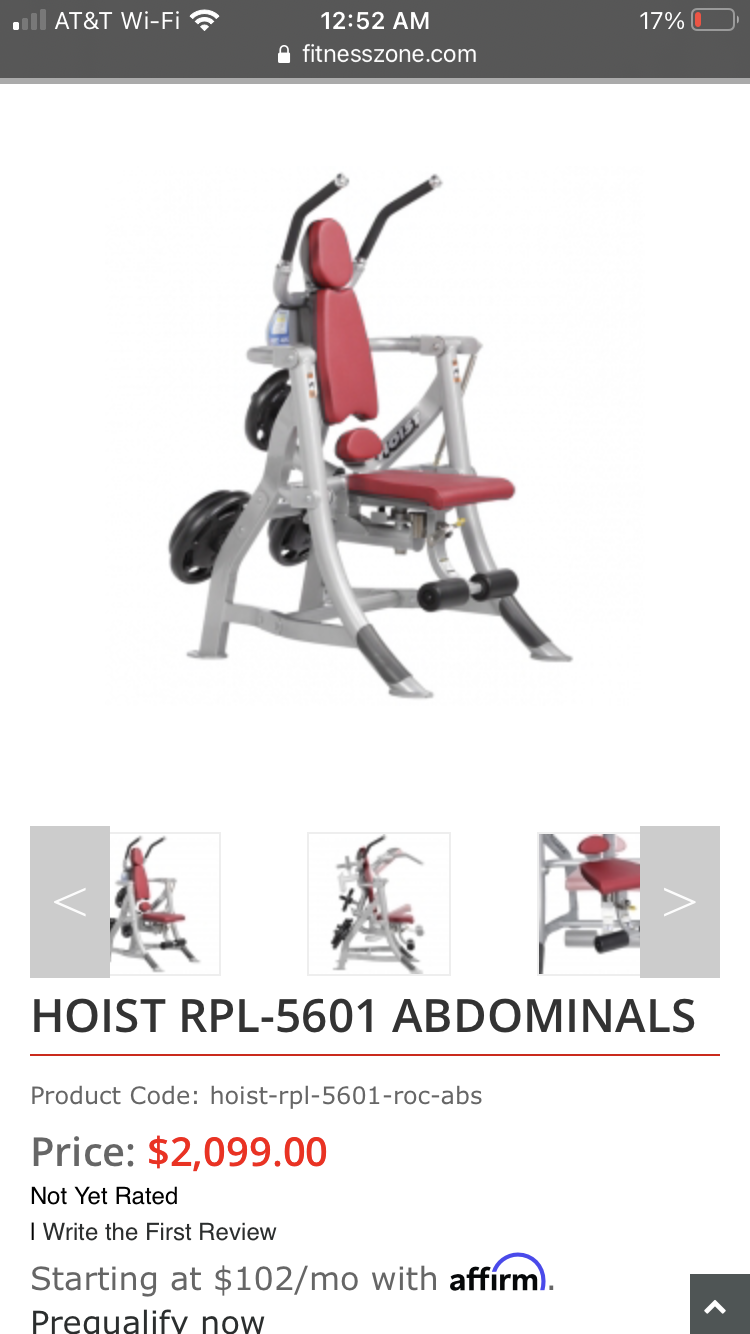 Buy Hoist Roc-It Plate Loaded Abdominal & Oblique Crunch Online ...