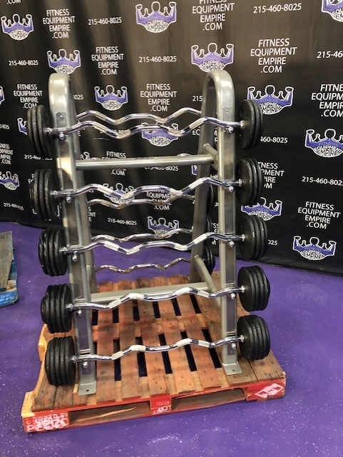 Buy Troy Iron 20-110 lb. Fixed EZ Curl Bar Set w/Troy Rack Online ...