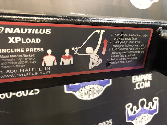 Buy Nautilus XPLOAD Plate Loaded ISO Lateral Incline Chest Press Online ...