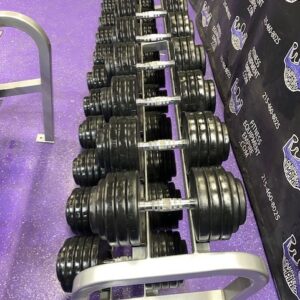 Buy GP Urethane 5-100 lb. Prostyle Dumbbell Set w/Cybex Pro Racks ...