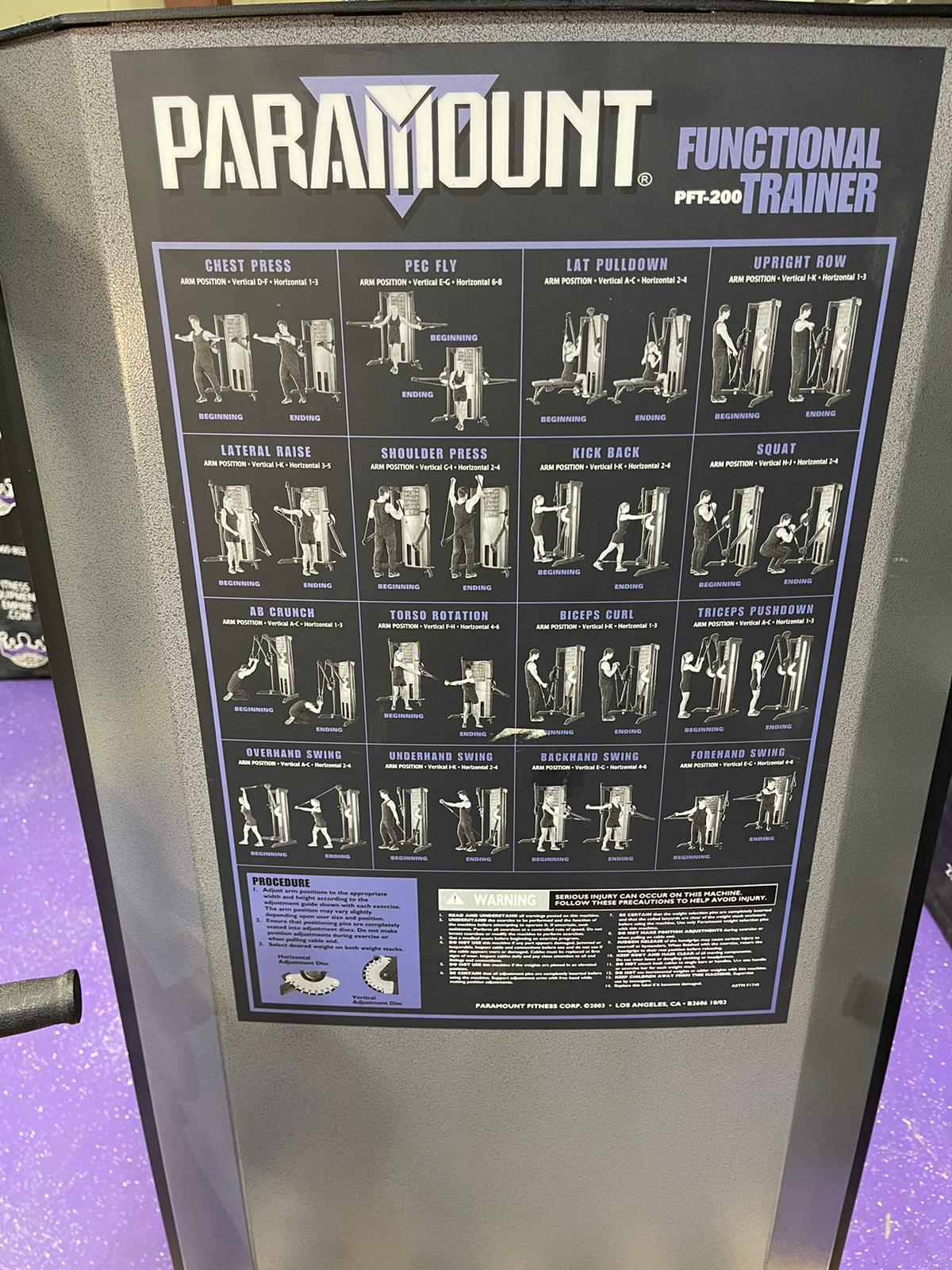 Buy Paramount PFT-200 Dual Stack Functional Trainer - Clean Online ...