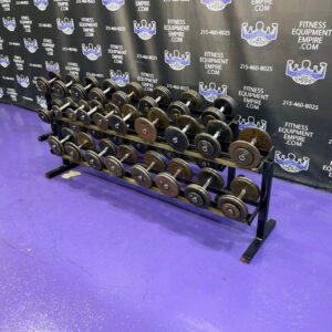 Buy Troy Rubber Covered Prostyle 5-50 lb. Dumbbell Set w/Matching Racks ...