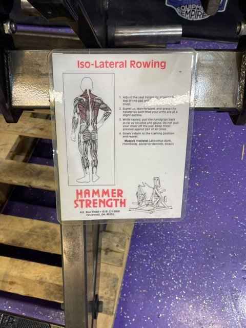 Buy Hammer Strength ISO Lateral Seated Row Dual (4) Loading Horns ...