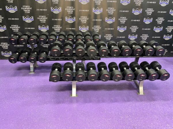 Buy UMAX Urethane Dumbbell Set 70-150 in 5s (3740 lbs) Like New Online ...
