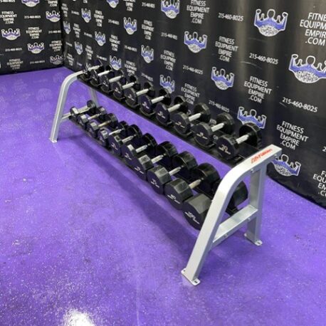 Buy Iron Grip Urethane Dumbbell Set w/Life Fitness Rack Online ...