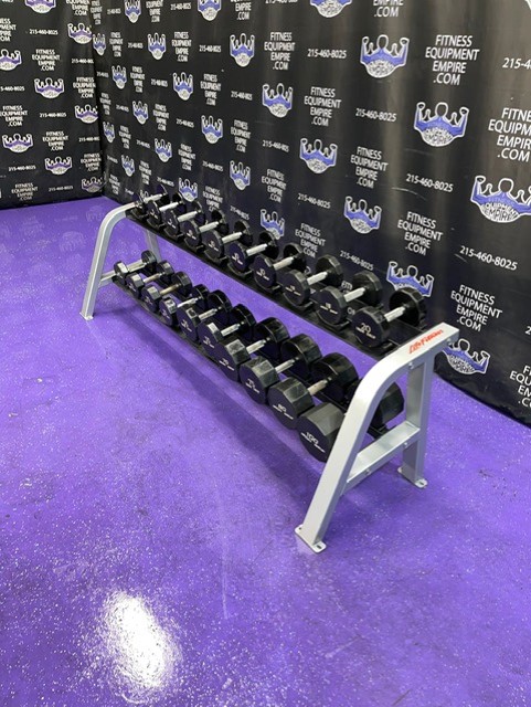 Buy Iron Grip Urethane Dumbbell Set w/Life Fitness Rack Online ...