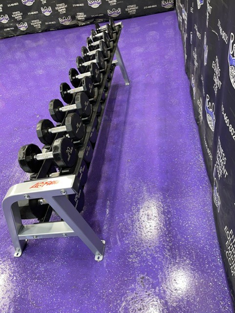 Buy Iron Grip Urethane Dumbbell Set w/Life Fitness Rack Online ...