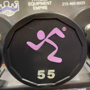 Buy 5-100 lb. Rubber Covered Dumbbell Set w/2 Matching Precor Racks ...