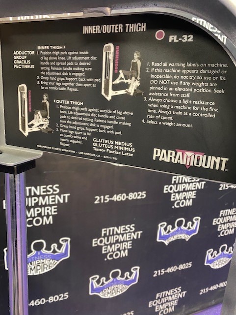 Buy Paramount Abductor Adductor Combo Machine Inner/Outer Thigh Online ...