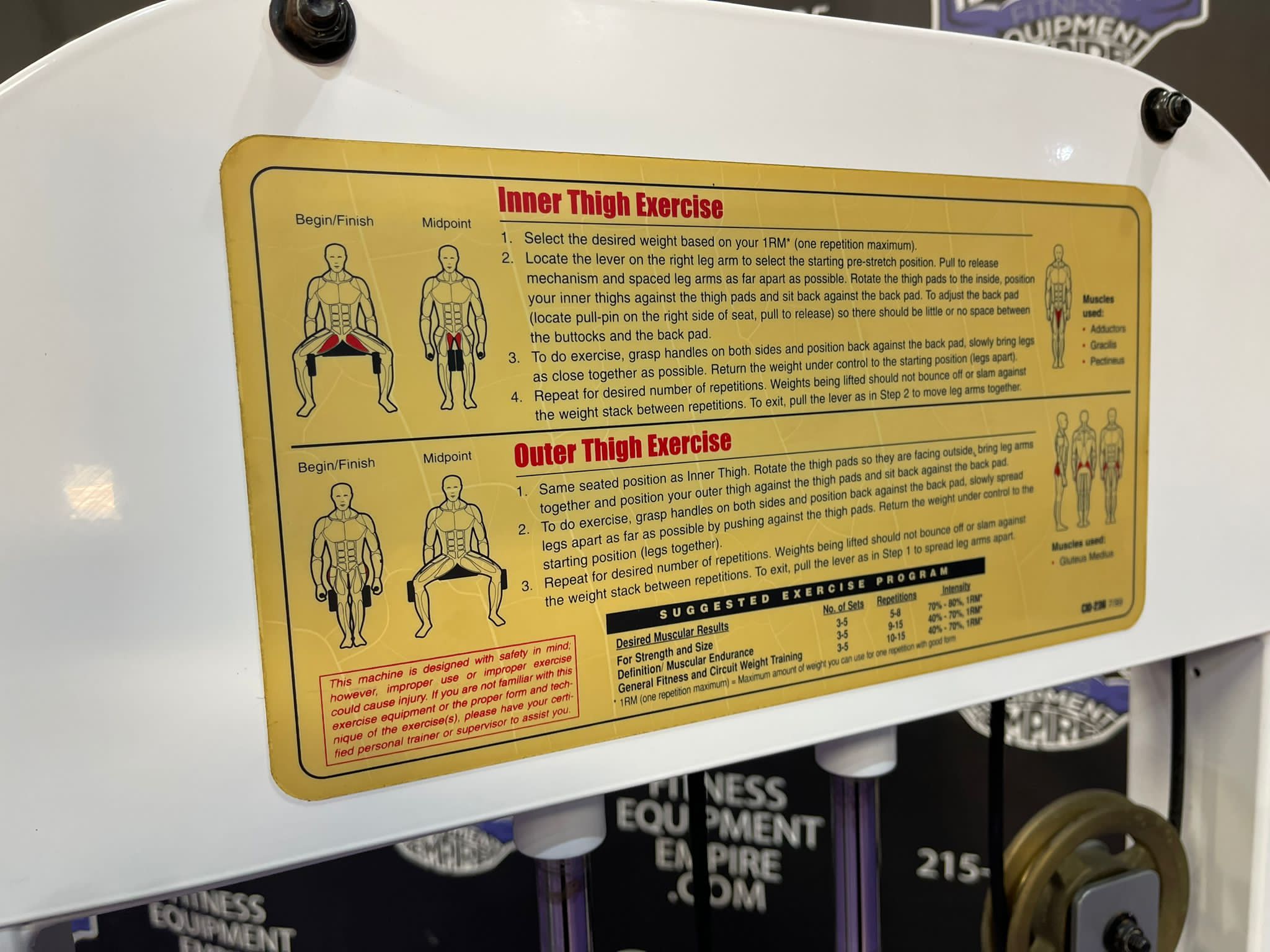 Buy Tuff Stuff Commercial Abductor & Adductor Combo - Inner & Outer ...