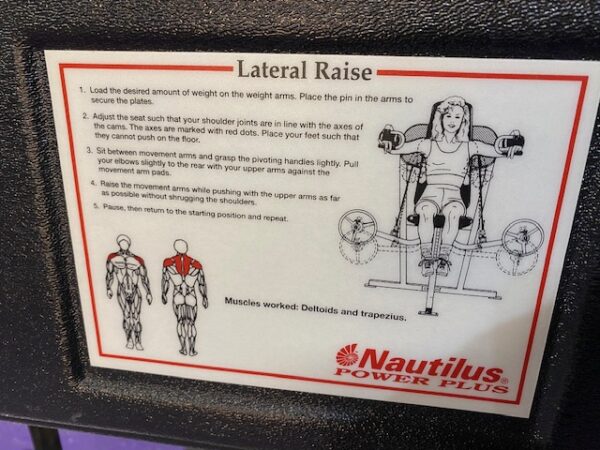 Buy Nautilus Power Plus Plate Loaded Lateral Raise - Extremely Rare ...