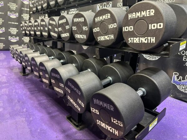 Buy 5-125 Lb w / Extras Hammer Strength Urethane Dumbbell Set - Like ...