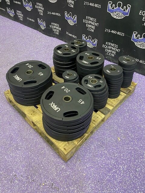 Buy Lot of UMAX Urethane Olympic Plates 1405 lbs Online | Fitness ...